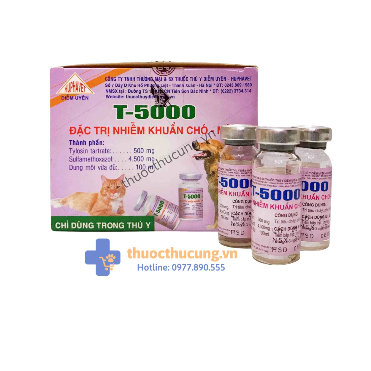 T-5000 CHÓ MÈO 10ml