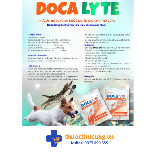 Doca lyte-Bù nước và điện giải cấp tốc ( gói 6.8g)