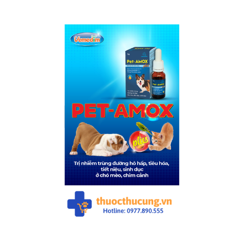 Pet Amox Plus ( Lọ 3gr dạng bột uống)